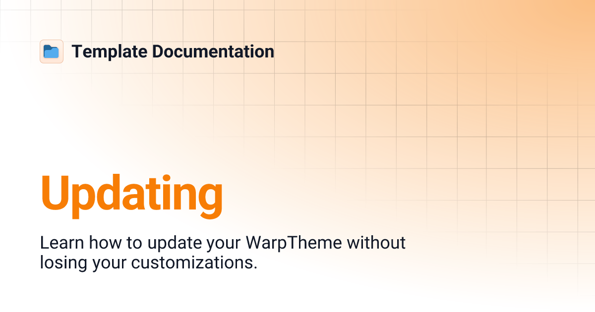Updating | Template Documentation