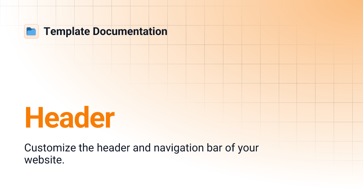 Header | Template Documentation