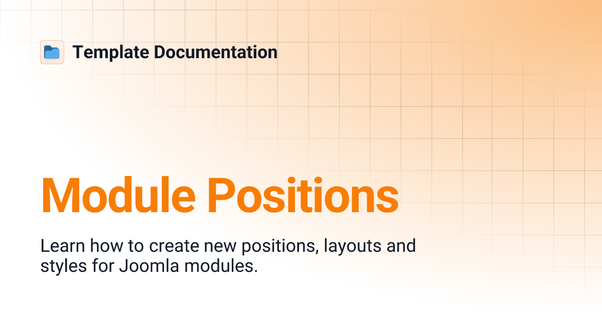 Module Positions | Template Documentation