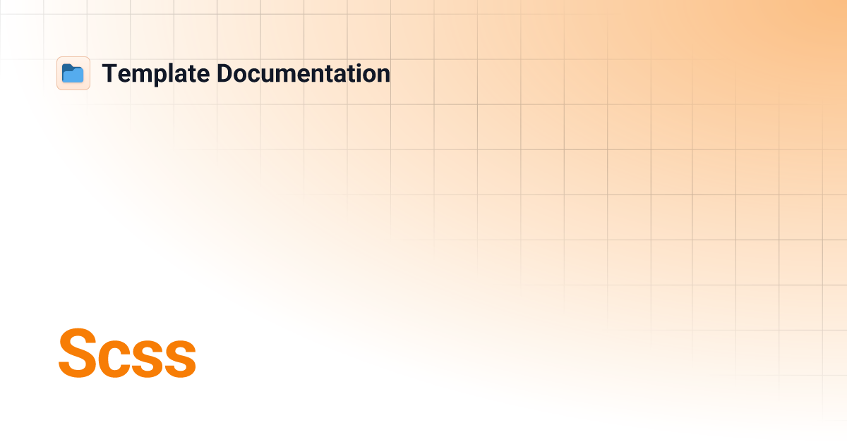 Scss | Template Documentation